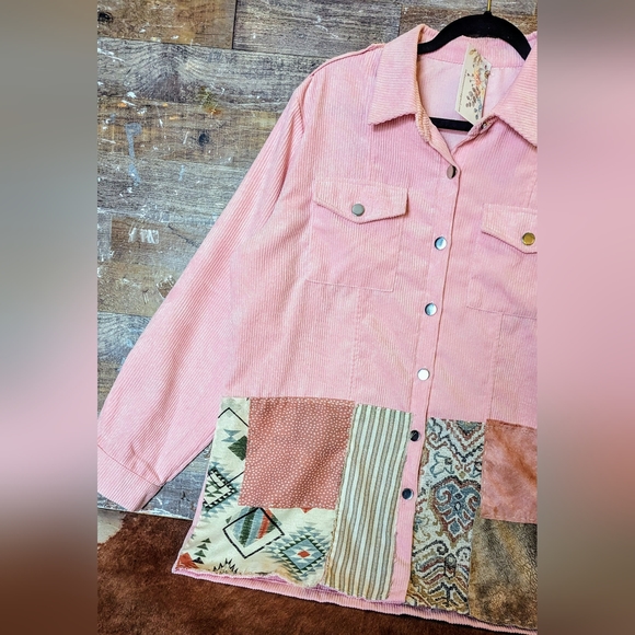 Original Design Shacket | Tops | New Handcrafted Pink Cordoroy Shacket ...